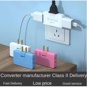 Rotatable Socket 3 Outlet Wall Adapter 180 Degree Multi Plug Converter ...