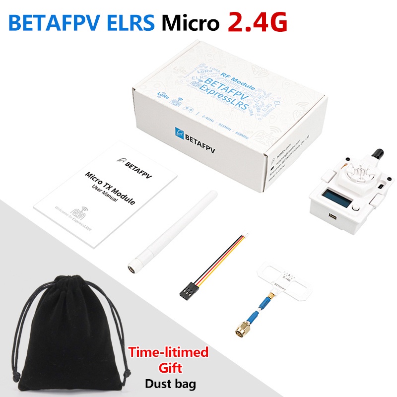 BETAFPV ELRS Micro TX Module 915MHZ 2.4G OLED Screen High Refresh Rate ...