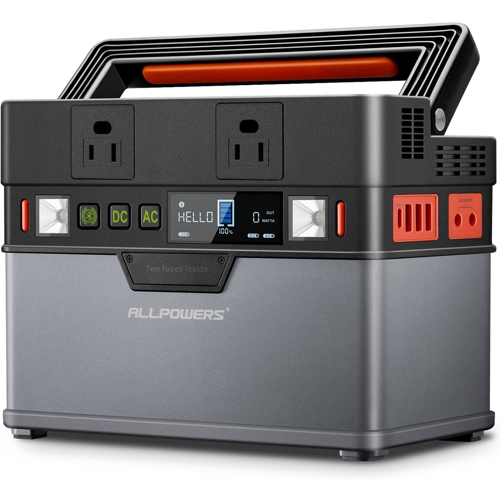 Allpowers Solar Generator 220V 300W 288Wh/78000mAh Power Station Pure Sine wave AC power bank ...