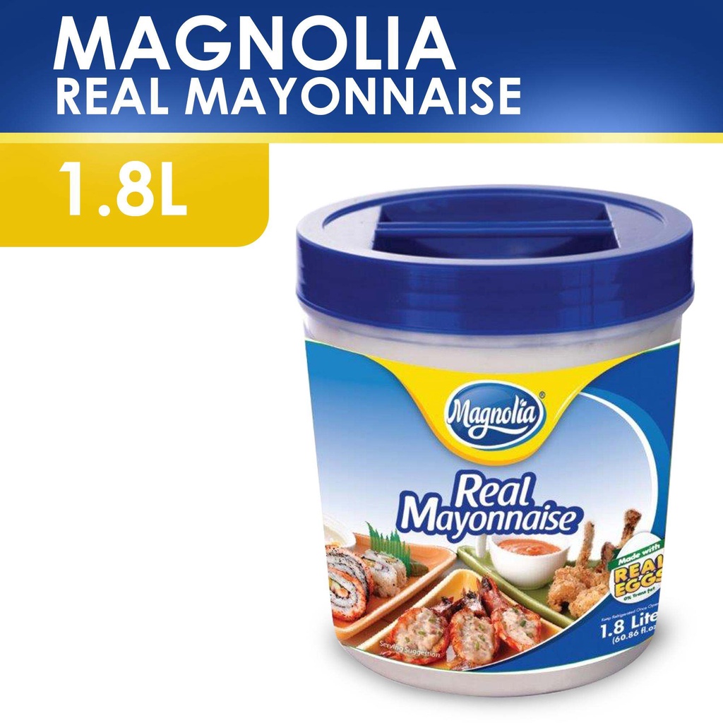MAGNOLIA Real Mayonnaise 1.8L Made with Real Eggs; with Omega 3 and 6 ...