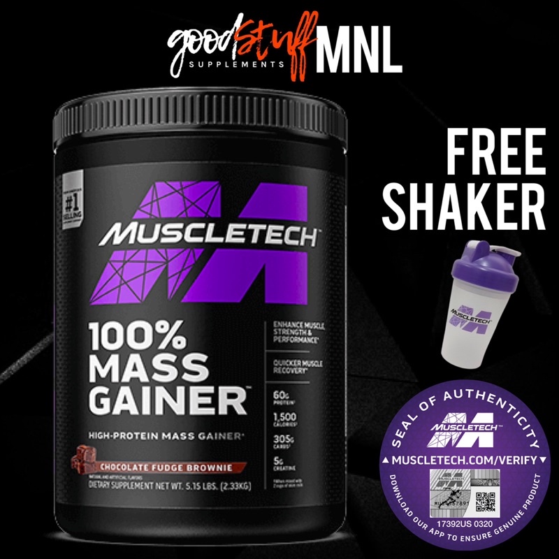 MuscleTech 100% Mass Gainer Protein Powder with Creatine | Shopee ...