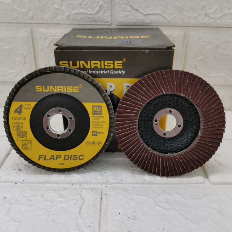 Sunrise Flap disc Professional Industrial Quality #60/ #80/#120 (10 pcs ...
