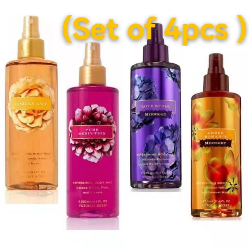 (Set of 4pc) Refreshing Body Mist 250ml | Shopee Philippines