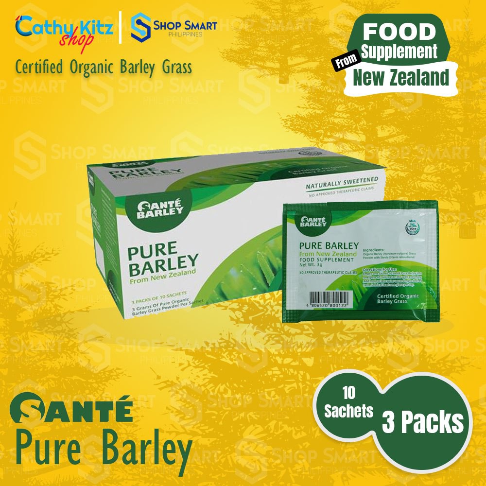 SANTE BARLEY Pure Organic Barley Grass 30 X 3 Grams. (1Box - 30pcs ...
