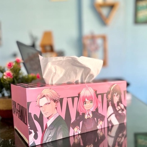 KAYU Tissue Box Wooden Tissue Box Anime Spy X Family RajaAnime | Shopee ...