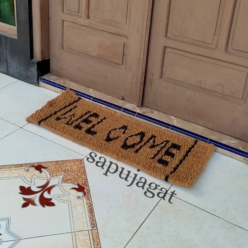 WELCOME 100X30 PREMIUM COCONUT COir WOVEN MAT | Shopee Philippines