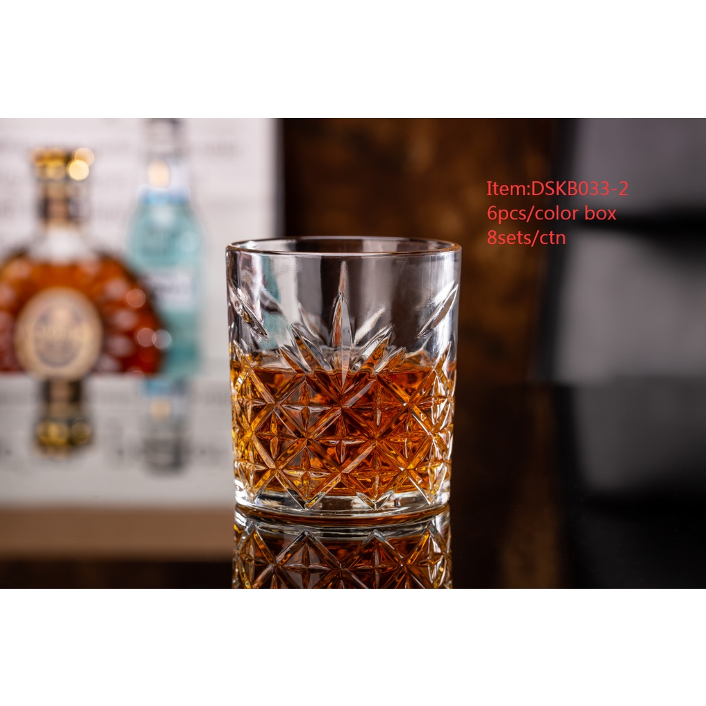 ZM DSKB033-2 340ML DELISOGA Fashioned rock glass whiskey glasses water glass cup (1PC/6PCS SET ...