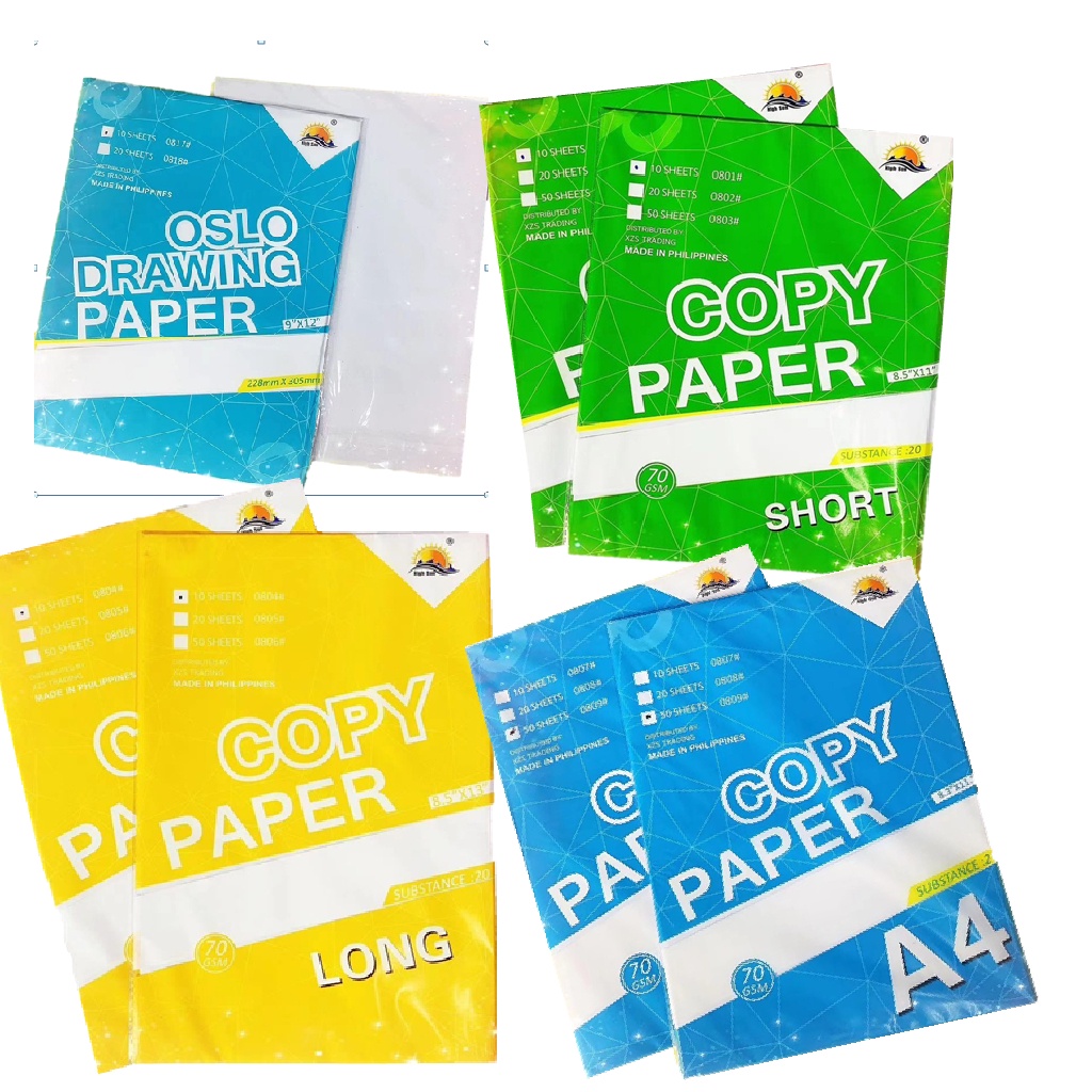 Random Brand Copy Paper Oslo/short/A4/Long (10,20,50 &100 sheets ...