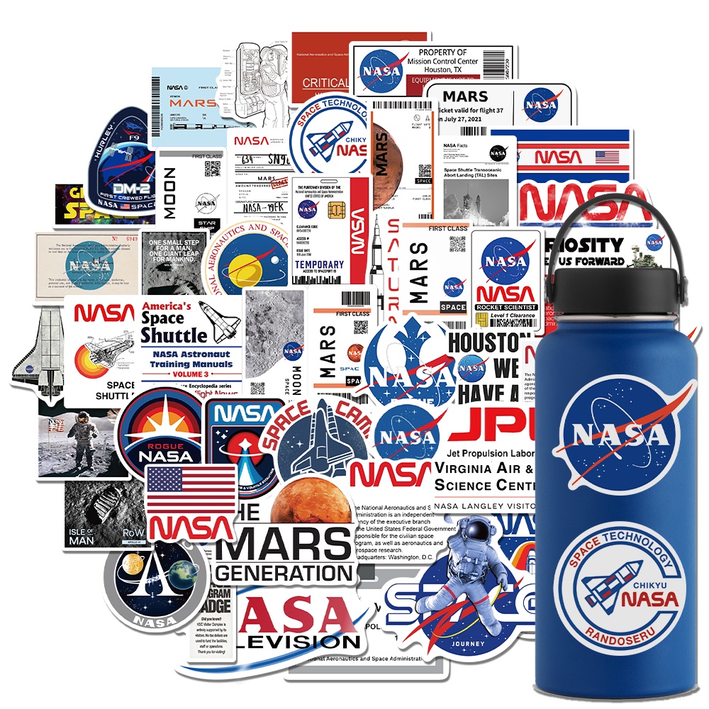 In stock 50pcs NASA astronaut series stickers waterproof skateboard ...