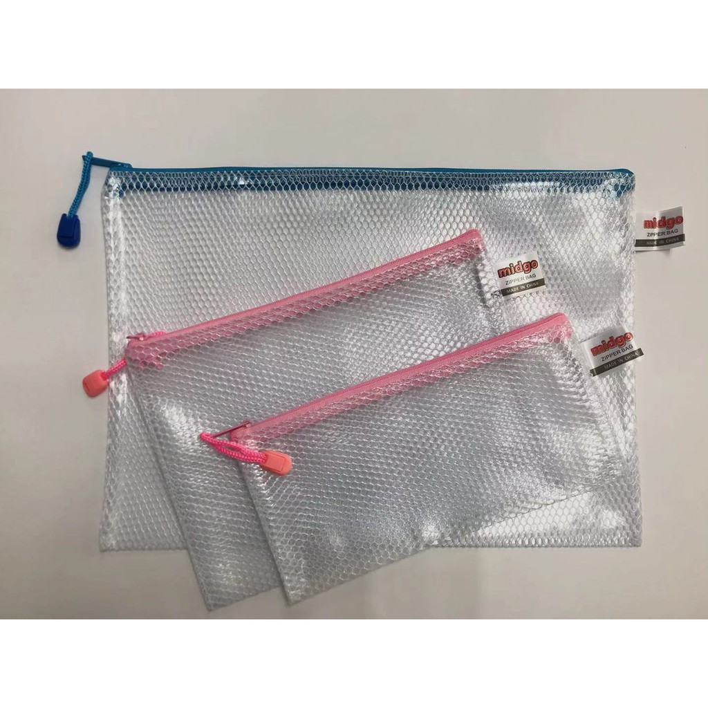 PVC Netting Zip Bag ( A6/A5/A4 ) RANDOM COLOR | Shopee Philippines