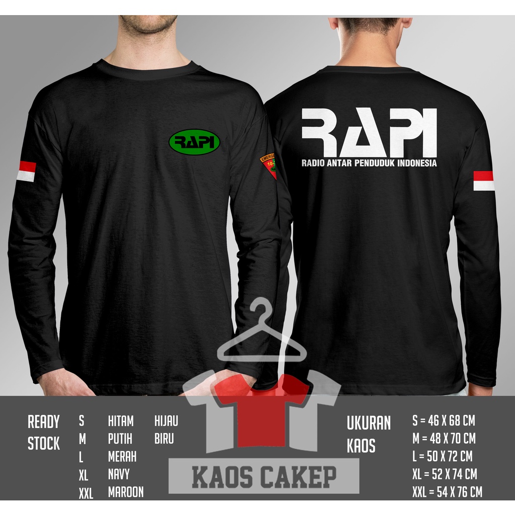 T-shirt RAPI Radio Between Indonesian Population Full Patch Logo Long ...