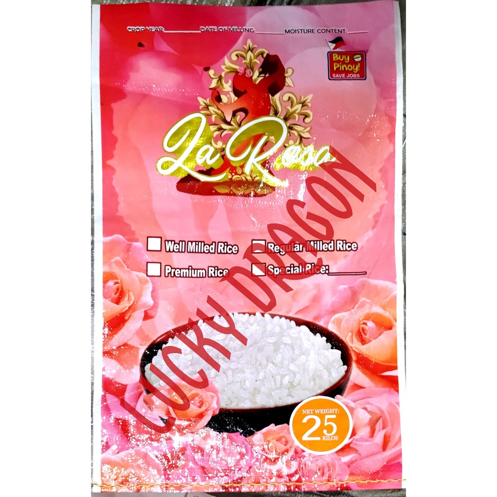 Sako Rice Bigas Laminated 2side Transparent Waterproof 25Kg Makapal ...