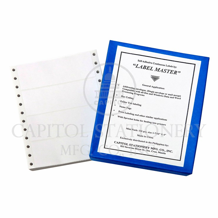 Label Master Computer Labels, 1-7/16” X 4”, box of 136 pcs. (Box ...