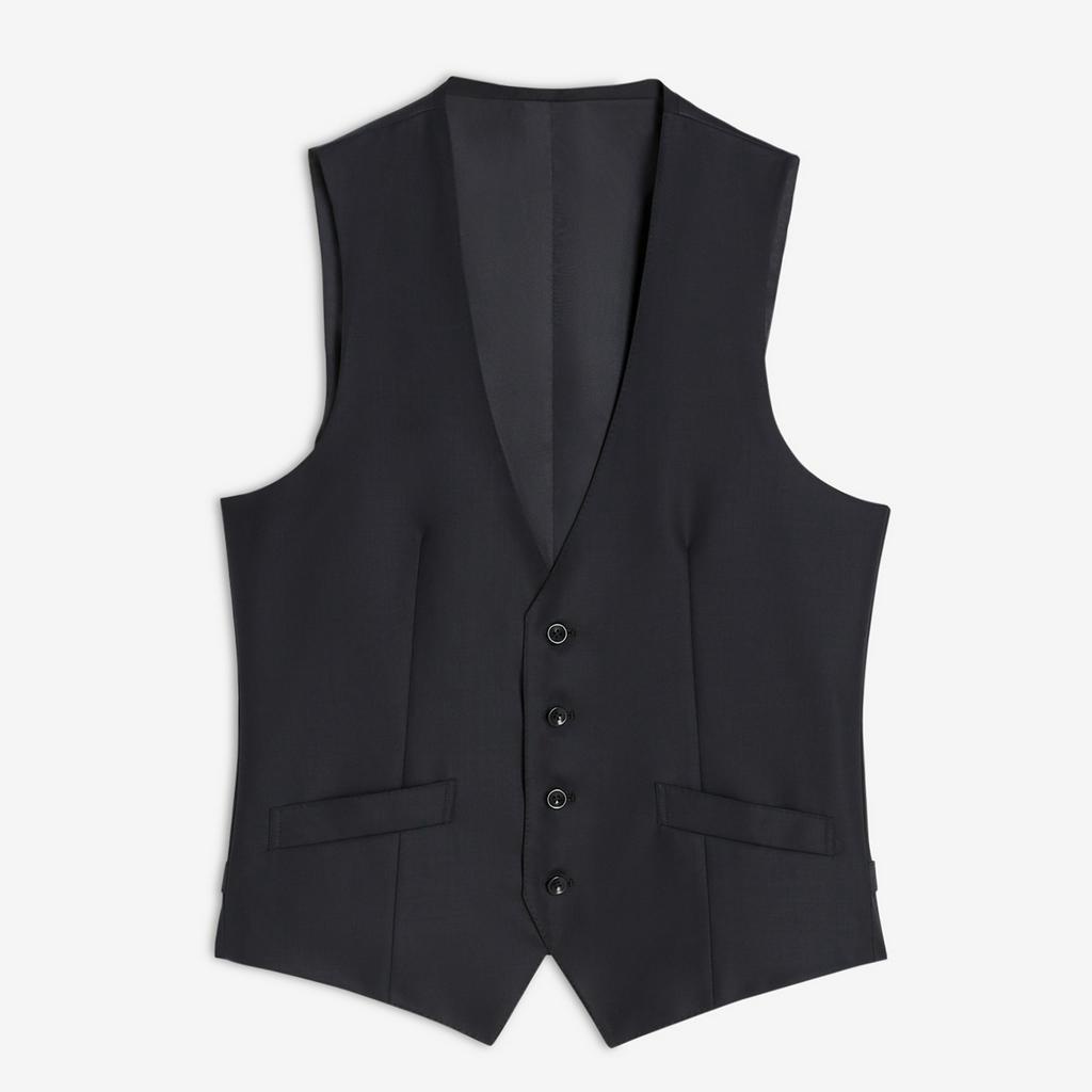 SUIT SELECT Skinny Shiny Vest (Black) | Shopee Philippines