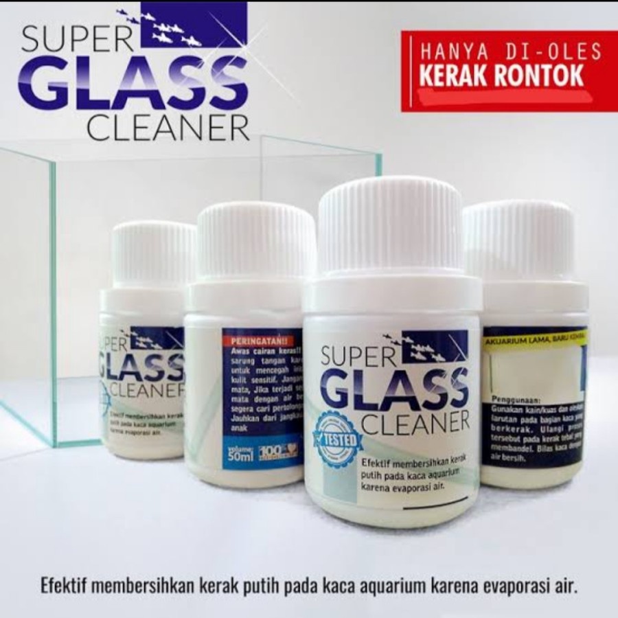 Super Glass Cleaner Aquarium Glass Scale Cleaner 50 ML | Shopee Philippines