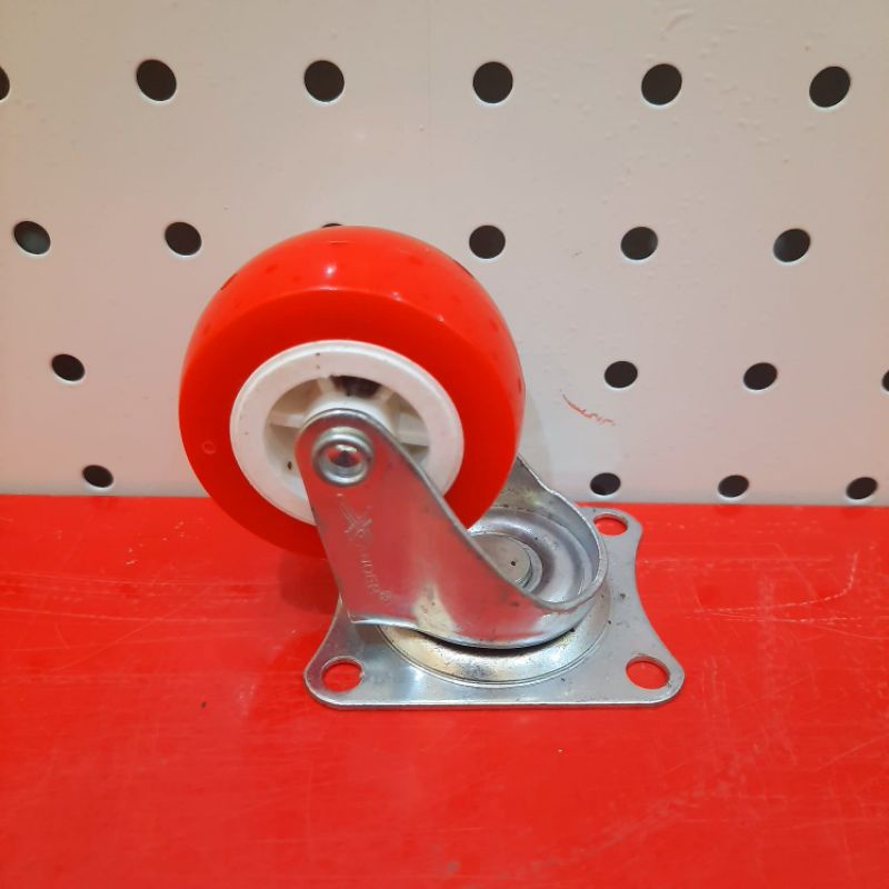 MERAH Xander 2 inch Trolley Wheels Non Brake Wheels Red Nylon Caster ...