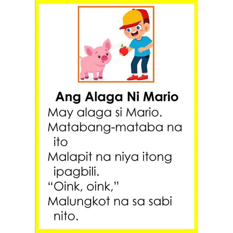 TAGALOG READING COLORED *40 PAGES | Shopee Philippines