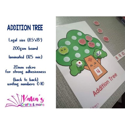 addition tree for beginners (KALEA'S CRAFTS AND MORE) | Shopee Philippines