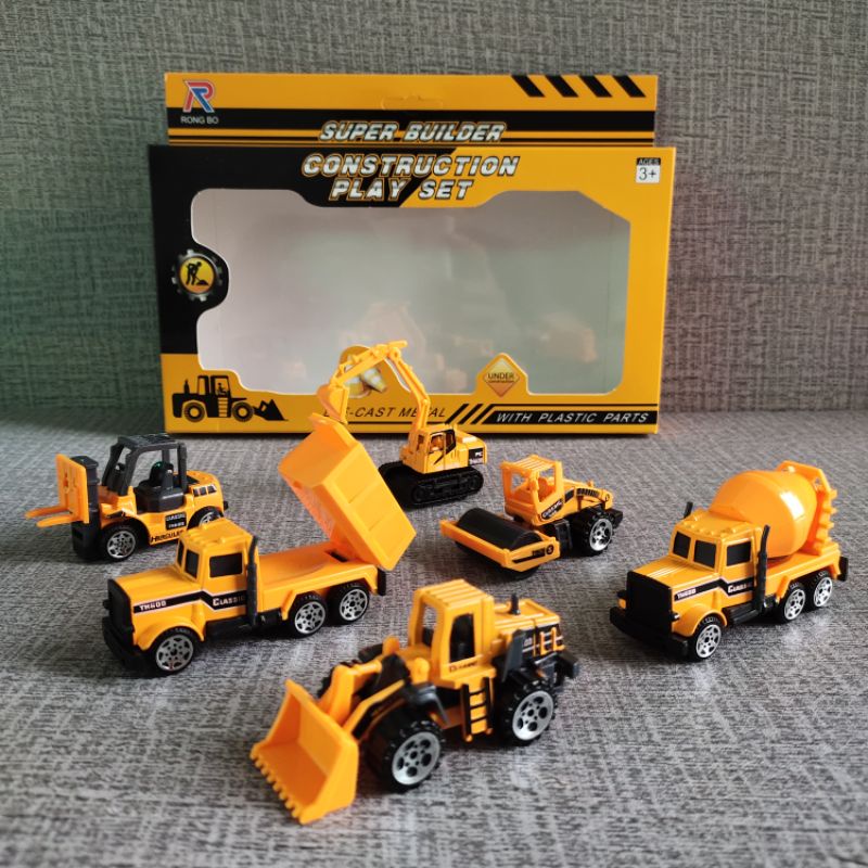 Diecast Construction Truck Metal Material Construction Truck Set ...