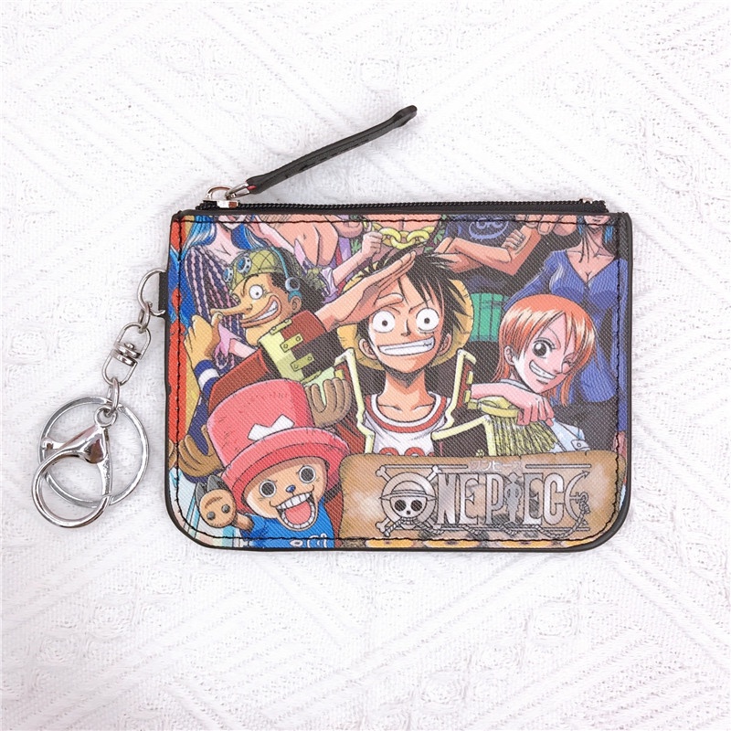 One Piece Theme Coin Purse Fashion Mini Kids Card Bag Cartoon Anime ...