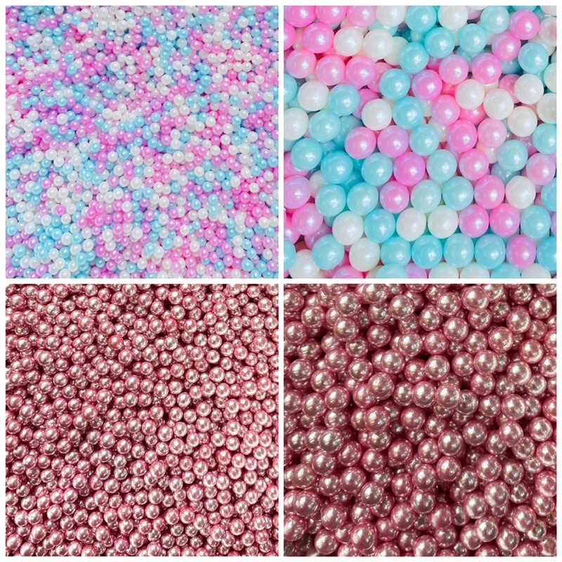 50g pastel blue pink white edible dragees rosegold dragees | Shopee ...