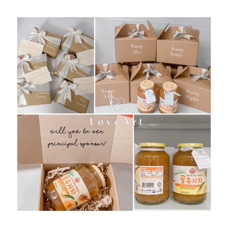 Wedding Giveaway for Principal Sponsor | Ninang Ninong Gift Box | Tea ...