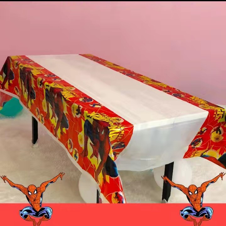 INS spider--man theme waterproof plastic Table cover party dessert ...