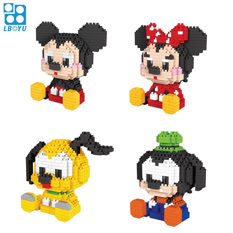 Nanoblock Cute Cartoon Mini Blocks Q mickey DIY Building Toys Cute ...