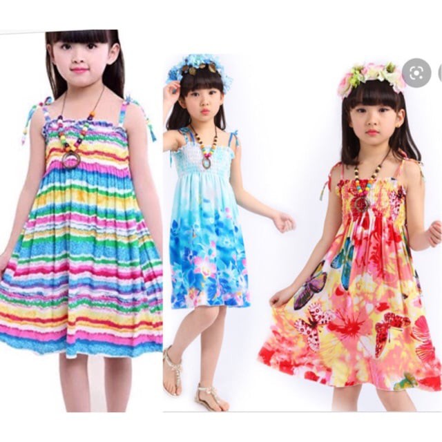 Girl's Smock Dress for 8-12YRS/OLD to TEENAGER Summerwear Daster Beach ...