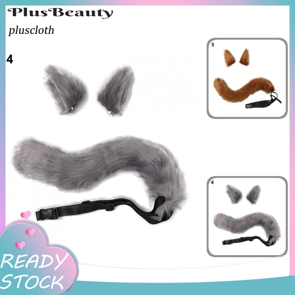 Furry Fox Tail Decor Soft Touch Cosplay Fox Tail Ears Trendy for ...
