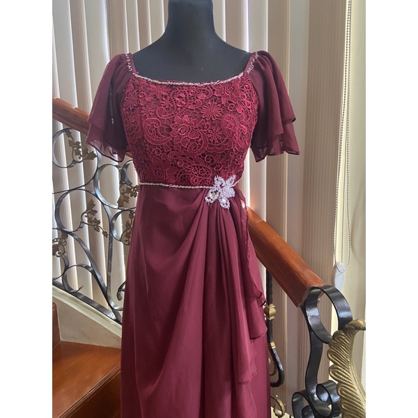 Mother of the Bride Dress/ Principal Sponsor Gown/ Secondary Sponsor Gown/ Ninang Gown | Shopee ...