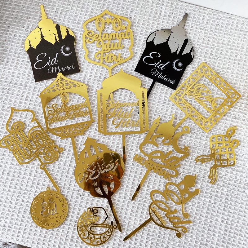 RAMADAN2022,EID MUBARAK CAKE TOPPER,HARI RAYA CAKE TOPPER,ACRYLIC ...