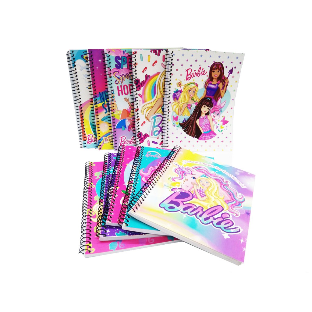 10 Pads Barbie Advance Notebook Spiral (148mm x 200mm) 6 x 8 Inches ...
