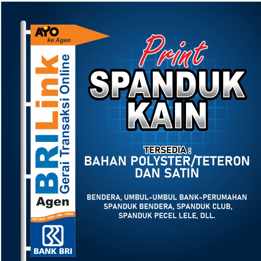 Print Banner Fabric Banner Flag Pennant Agent BANK BNI46 MANDIRI ...