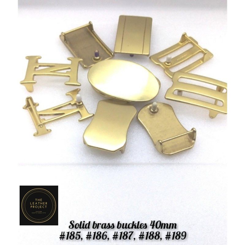 The Leather Project Heavy Duty Smooth Belts Buckles Solid Brass 40 mm ...