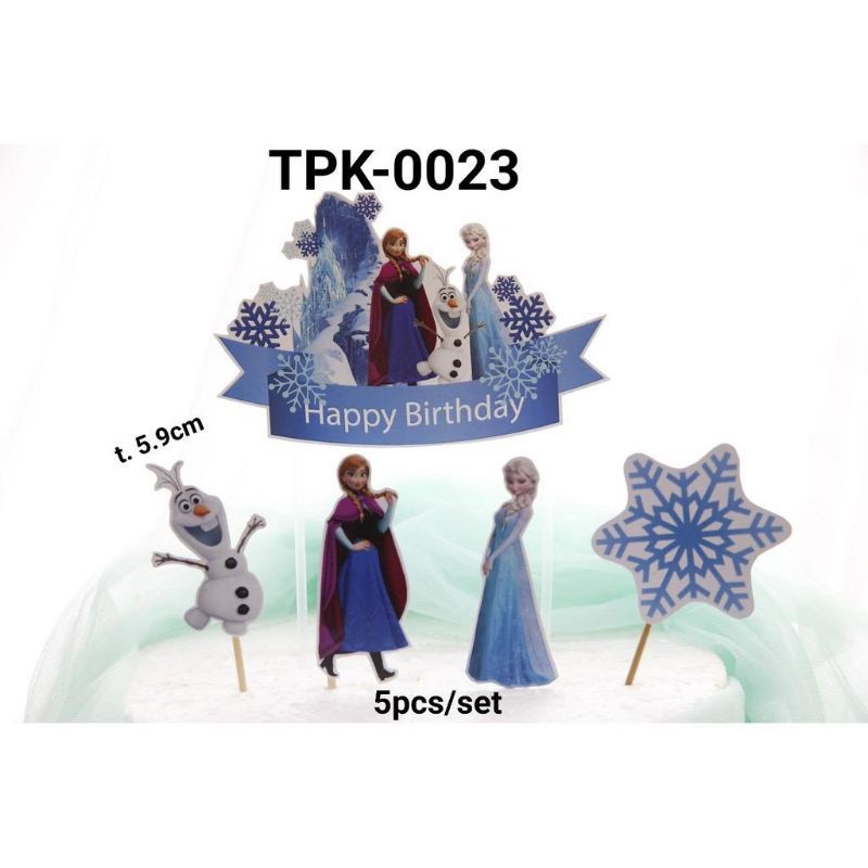 Frozen Paper TOPPER SET Content 5 PCS TOPPER Birthday Cake Decoration ...