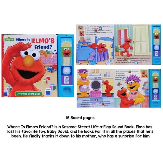 Where is Elmo's Friend? Elmo soundbook children's book | Shopee Philippines