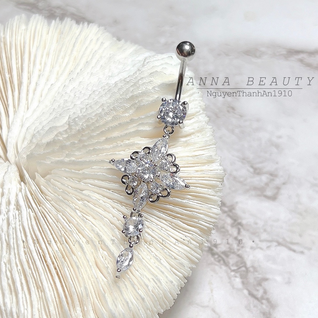 Jolly symmetrical stone navel piercing made of medical steel | Shopee ...