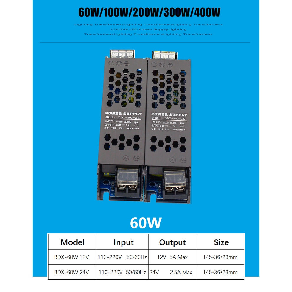 High Quality DC12V 24V 48V Power Supply LED Driver AC110-220V 100W 200W ...