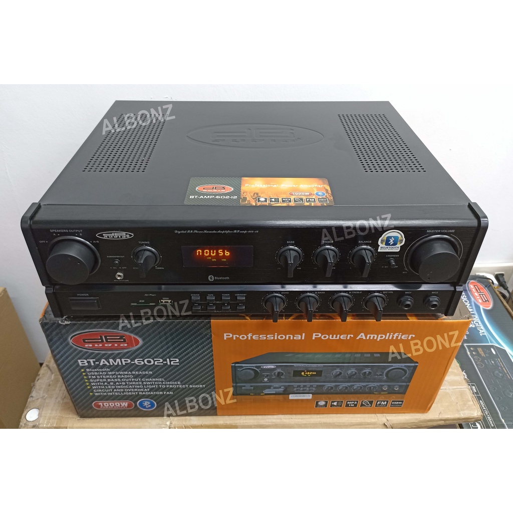 DB Audio Amplifier BT-AMP-602-12 1000Watts BT/USB/SD/FM Professional ...