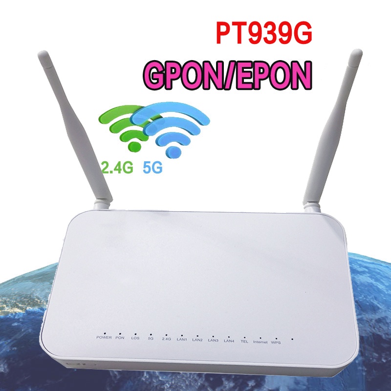 New PT939G Dual-band WIFI XPON EPON GPON ONU ONT Modem Router 2.4G&5G English version With GE ...