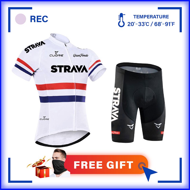 [IN STOCK]STRAVA Men Summer Cycling Jersey Elastic Fabric Pro Team ...
