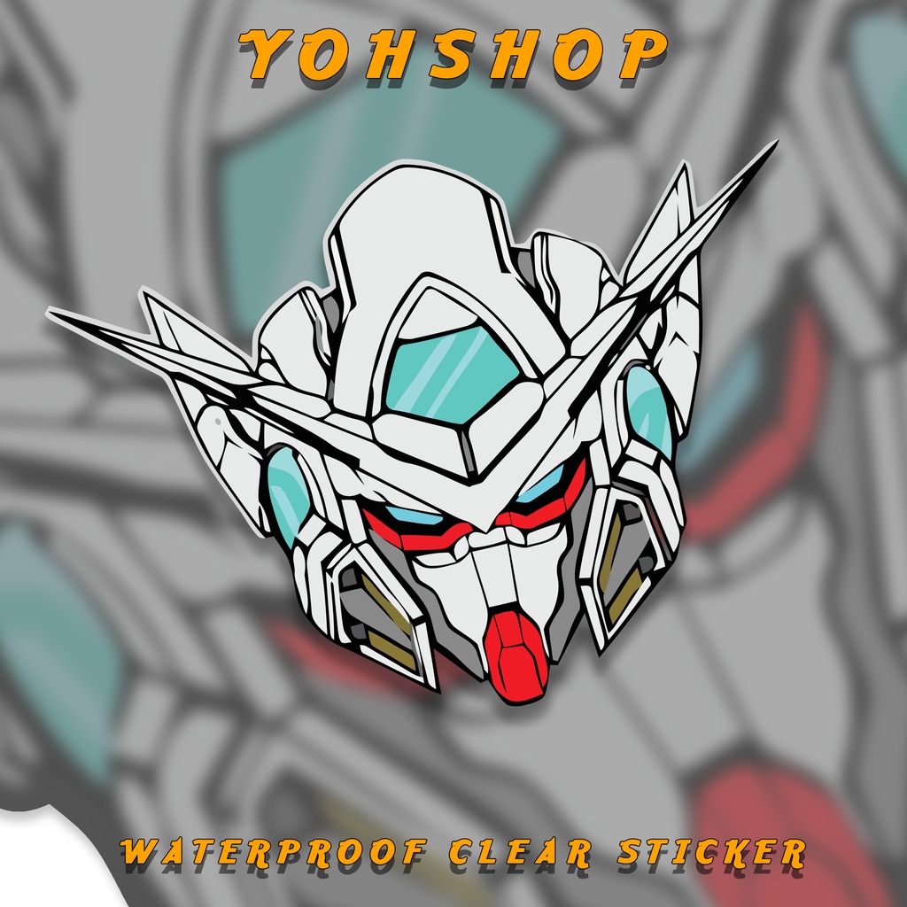 Gundam Head Sticker Waterproof Vinyl Decals Trending Tumbler Aquaflask ...