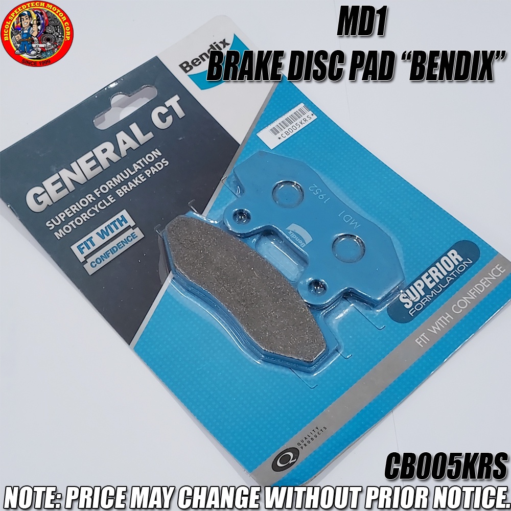 BENDIX MD1 BRAKE DISC PAD (CB005KRS) WAVE110/XRM110 (OLD)/SKYDRIVE | Shopee Philippines