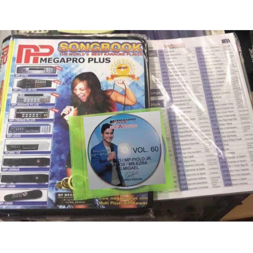 Megapro Plus mp-100N Songbook with full Songlist & Updated CD for,MP ...