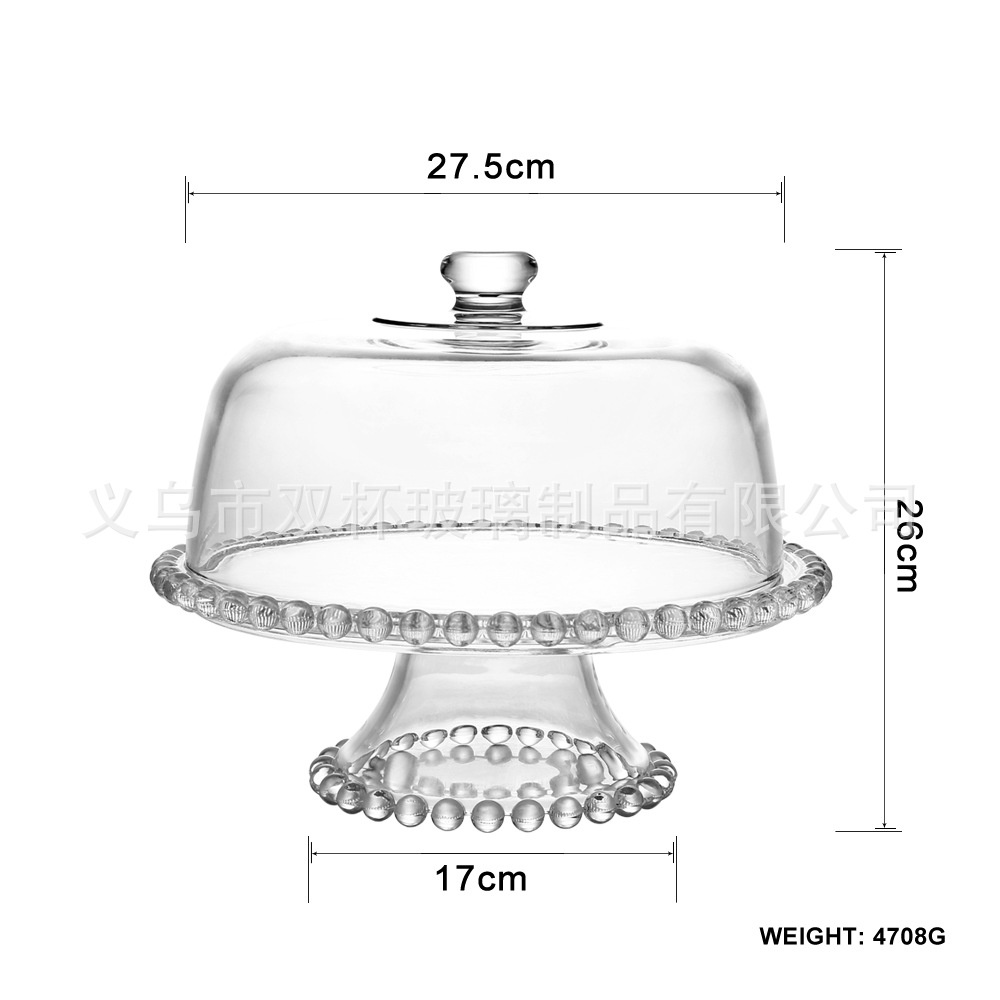 Kitchen Plus 4 in 1 Crystal Cake Stand Engraved Glass Dessert Party ...