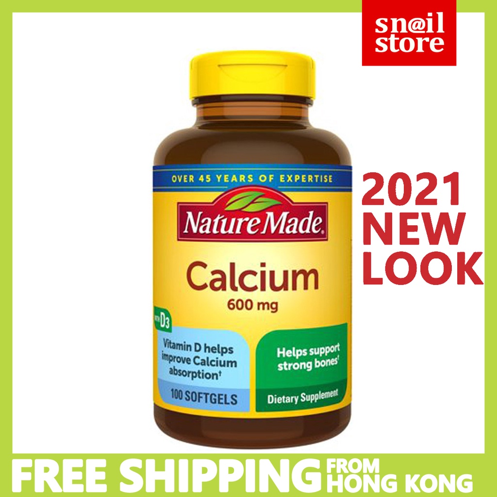 Nature Made NatureMade Calcium 600 mg with Vitamin D 400 IU 100 ...