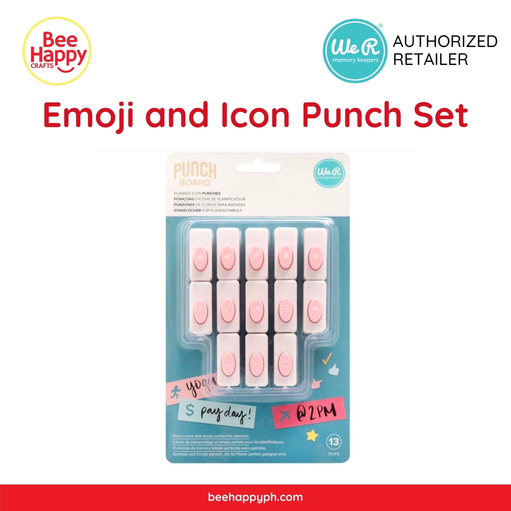 Emoji and Icon Punch Set for Word Punch Board We R Memory Keepers ...