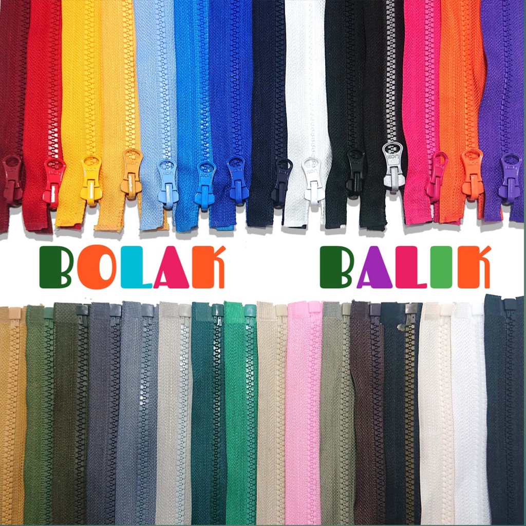 ZIPPER REVERSIBLE JACKET ZIPPER 65 CM / 26 INCH LENGTH SINGLE | Shopee ...