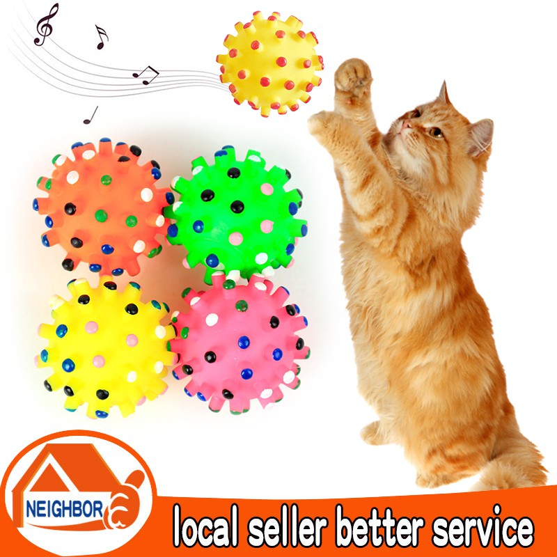 【In Stock】Elastic Soft Ball Dog Molar Cleaning Small Thorn Ball Pet Toy ...